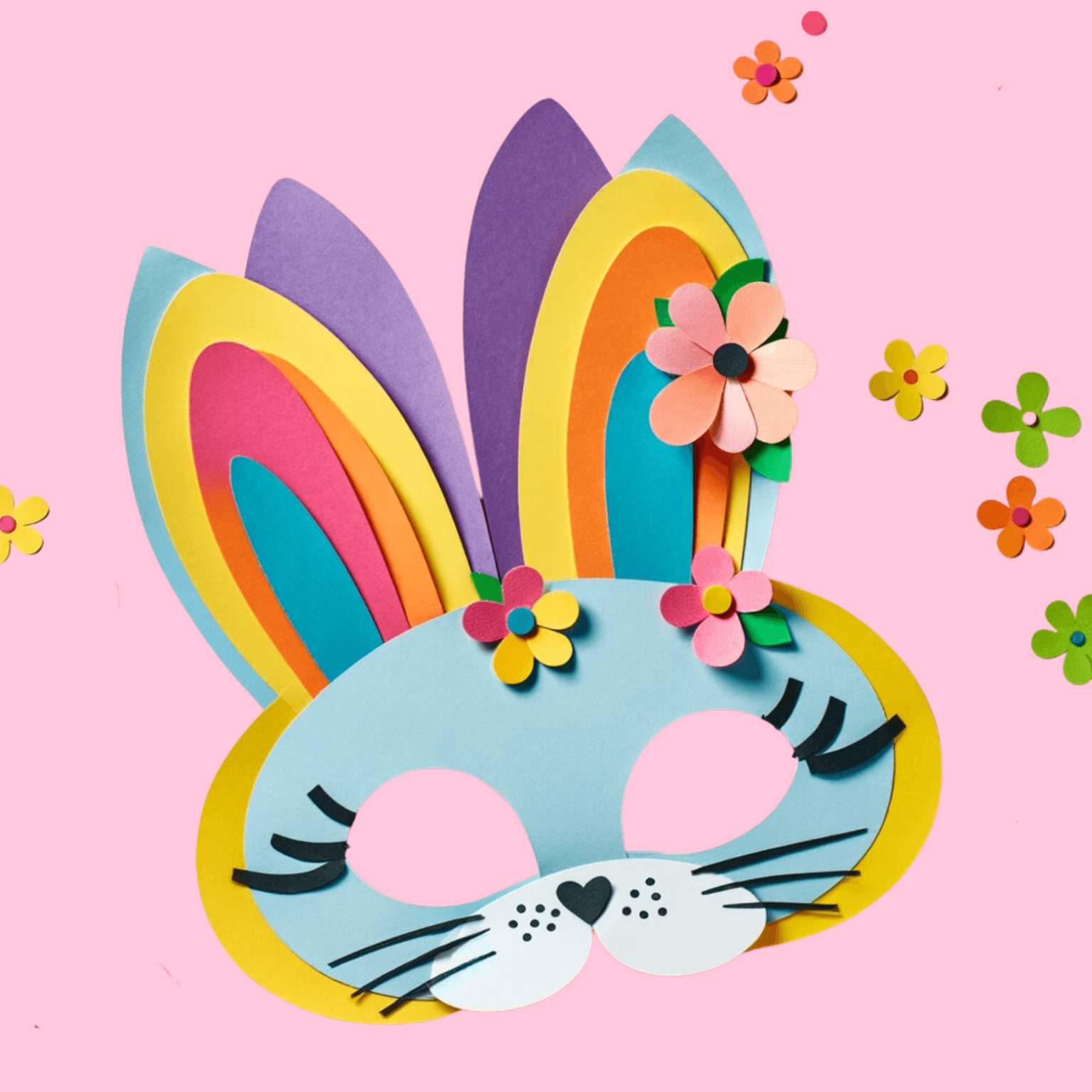 Easy Easter Bunny Paper Mask Craft - Ak Pal Kitchen