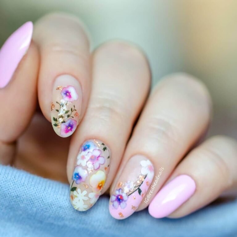 51 Best Spring Floral Nails - Ak Pal Kitchen