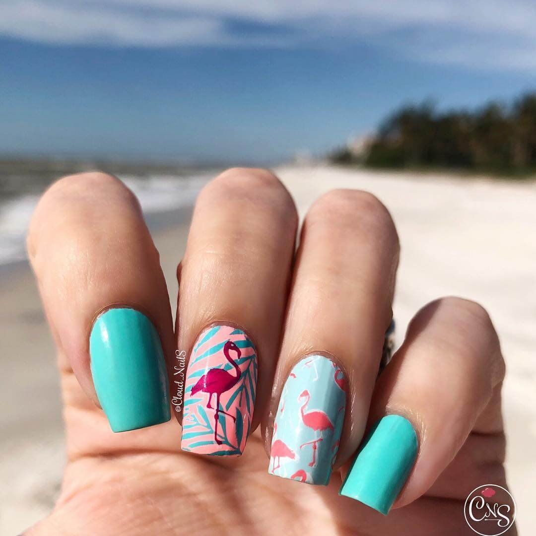 31 Cute Flamingo Nails - Ak Pal Kitchen