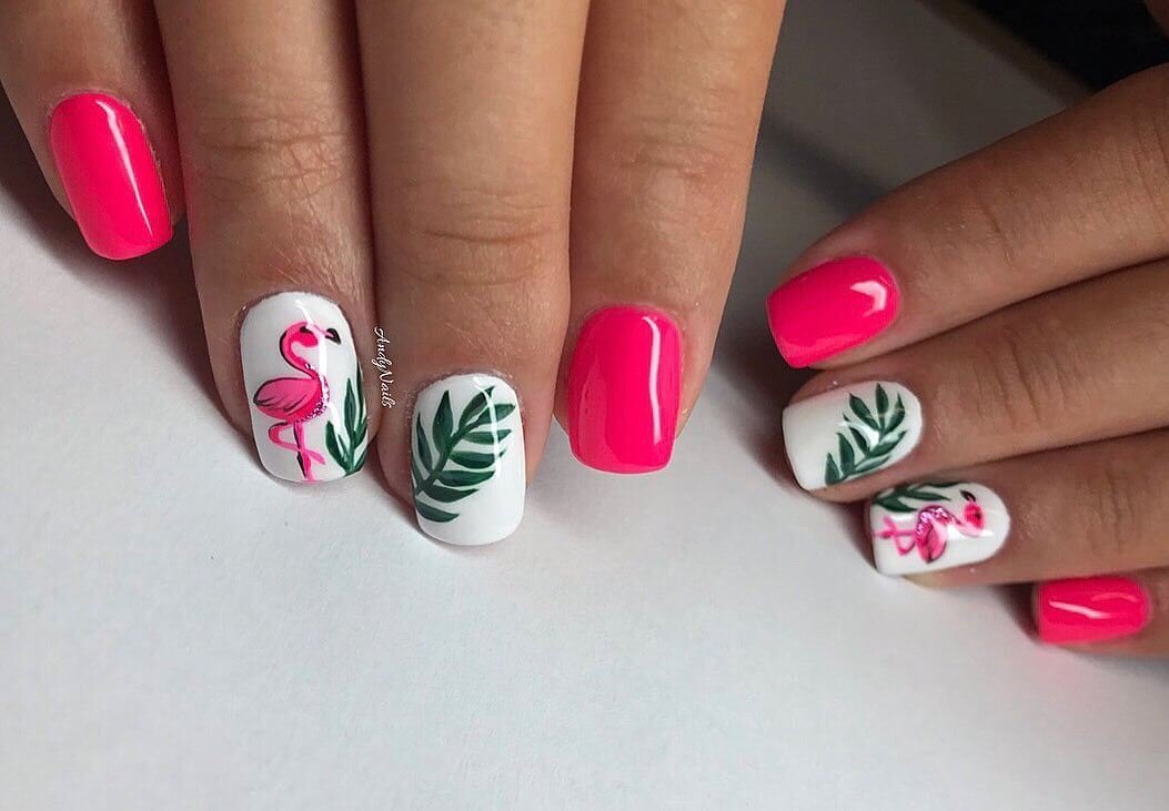 31 Cute Flamingo Nails - Ak Pal Kitchen