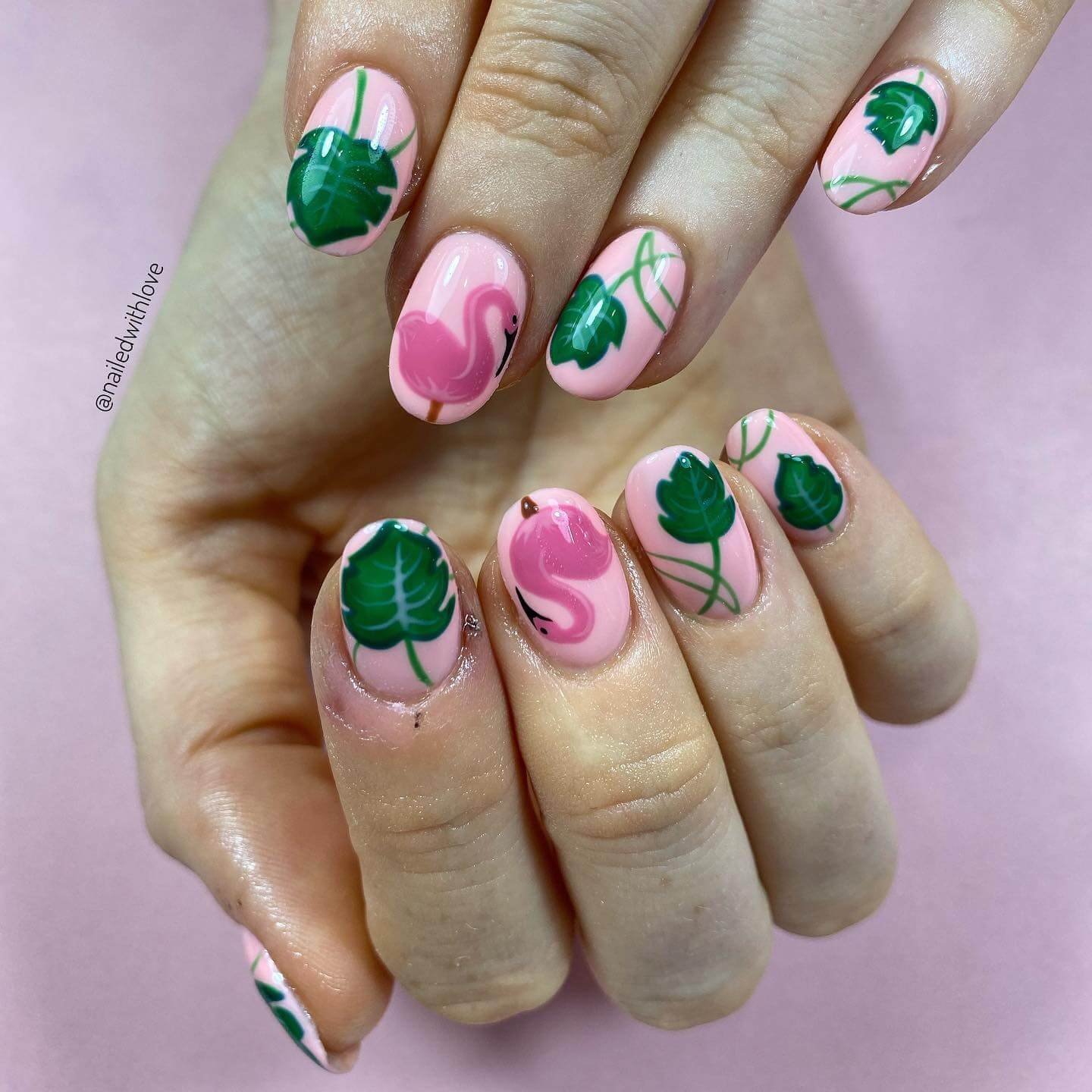 31 Cute Flamingo Nails - Ak Pal Kitchen