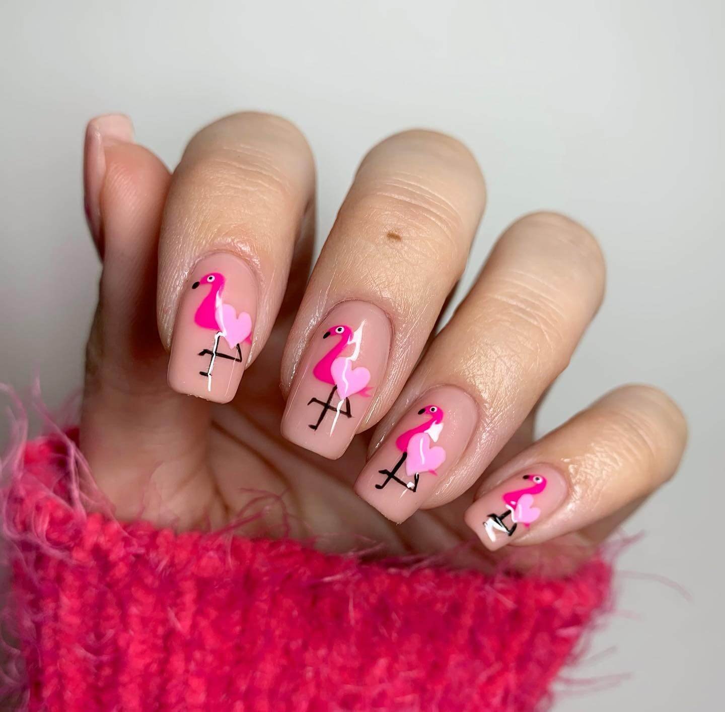 31 Cute Flamingo Nails - Ak Pal Kitchen
