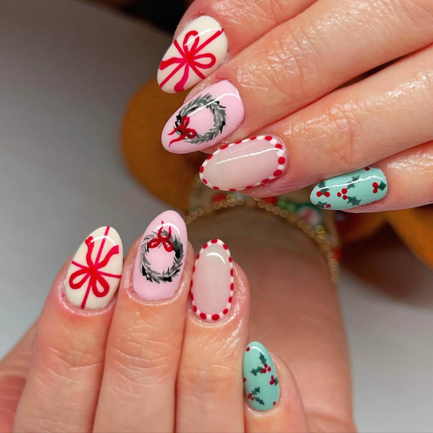 31 Festive Candy Cane Nails - Ak Pal Kitchen