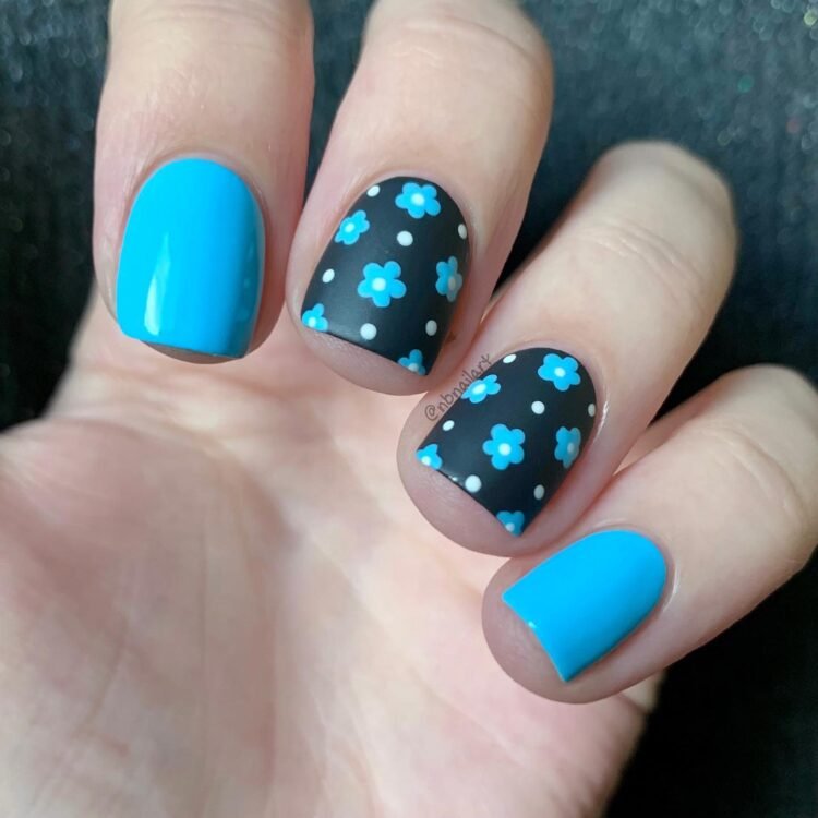 101 Trendy Blue Nails - Ak Pal Kitchen