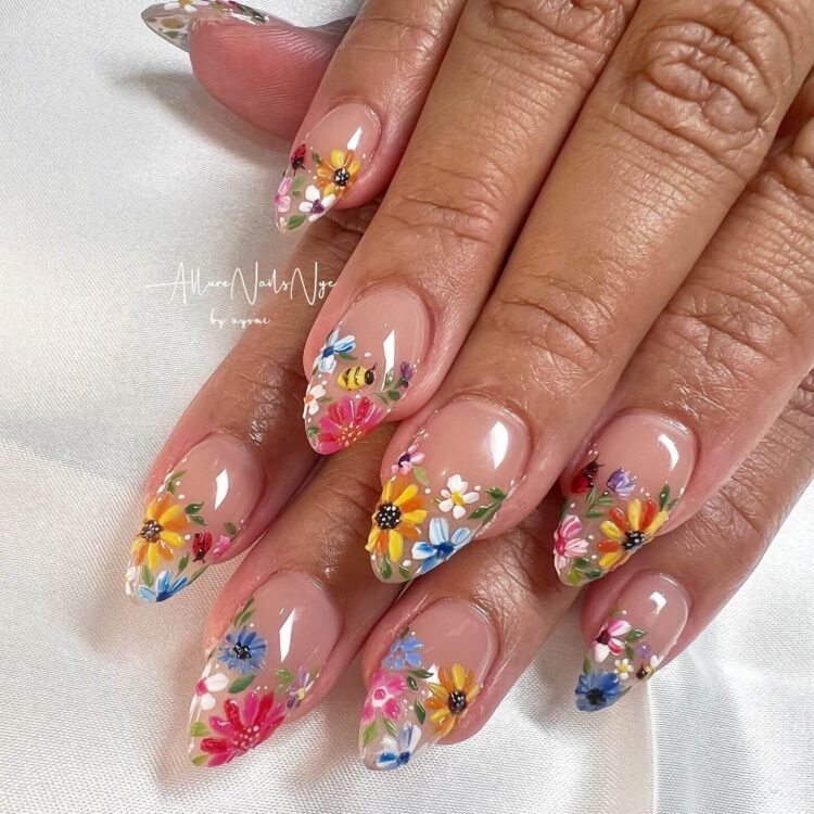 31 Beautiful Flower Nails - Ak Pal Kitchen
