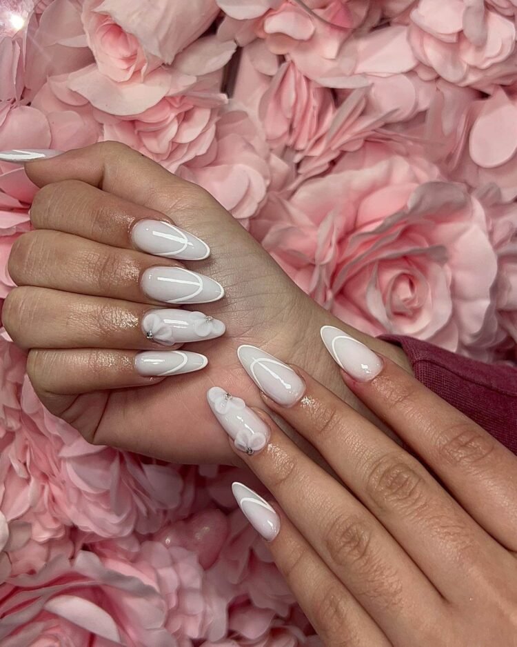 31 Elegant White Nails - Ak Pal Kitchen