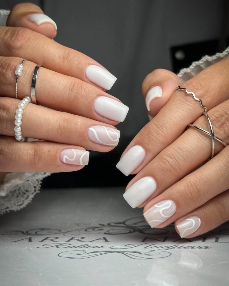 31 Elegant White Nails - Ak Pal Kitchen